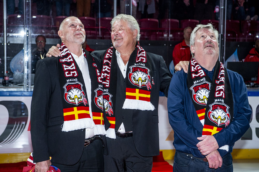 Tifo och tröja hissad i taket – så hyllades Percy Nilsson i Malmö Arena ...